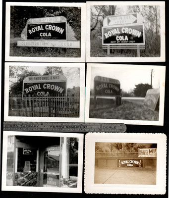 Six (6) 1950s ROYAL CROWN COLA Sign Installation Examples: Vintage ...