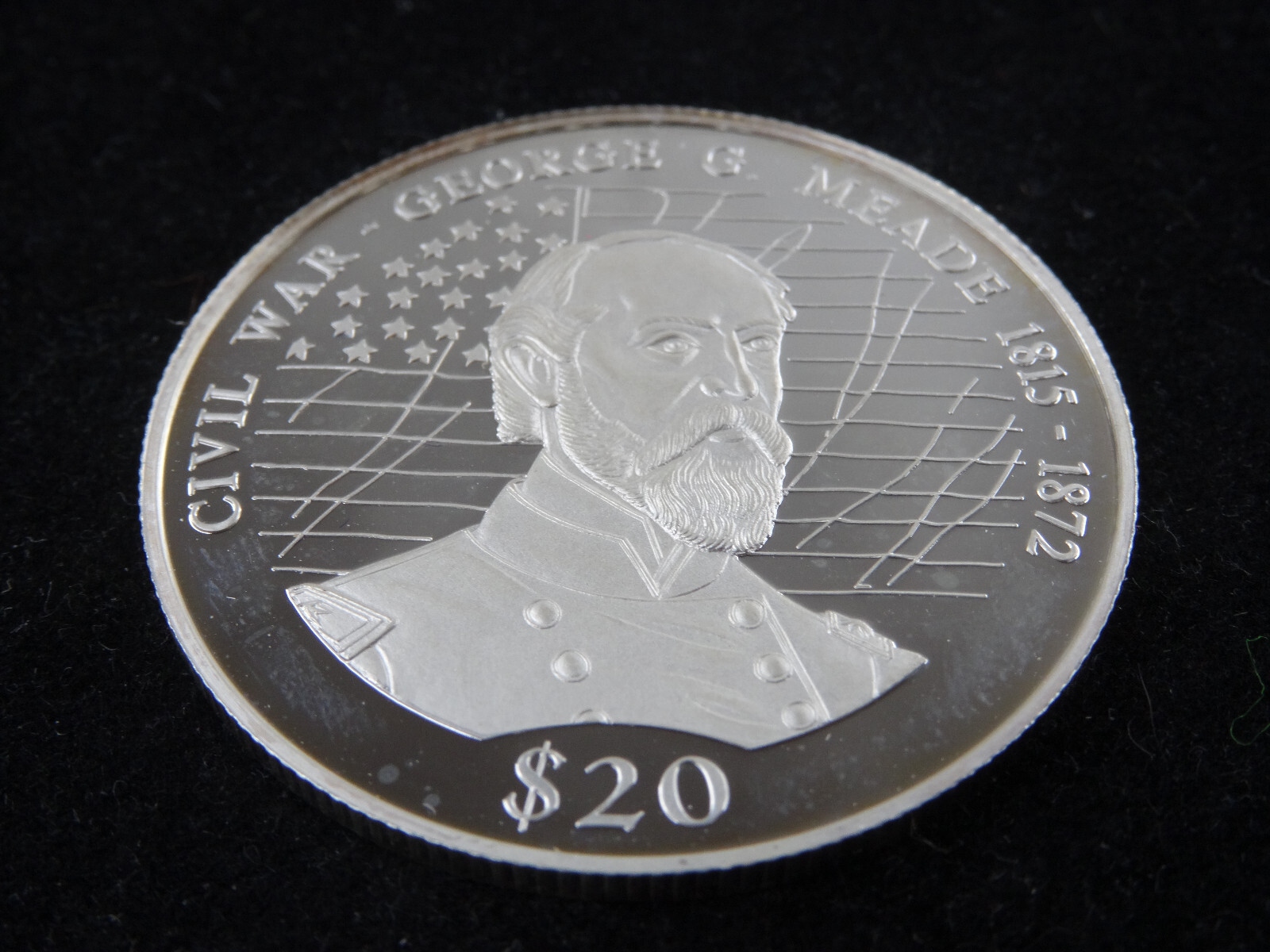 2000 Civil War George G Meade $20 Proof .999 Silver Commemorative Coin ...