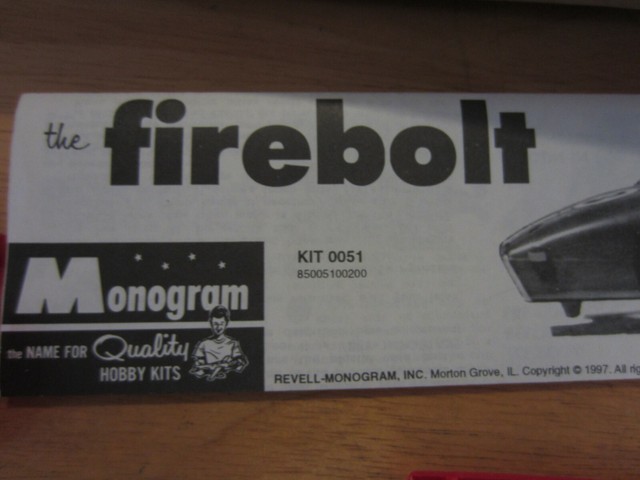 Monogram Firebolt Jet Power Racer Model Plastikit PC51 Parts for sale ...