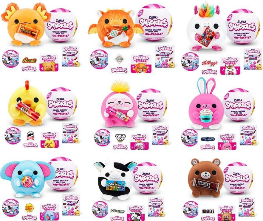 1 Snackles Mini Brands Small Plush Series 1 Blind Capsule 5 Surprise ...