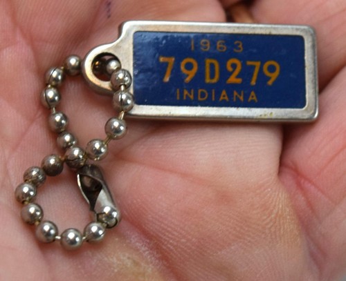 1963 Indiana Mini License Plate Keychain Diabled American Veterans | eBay