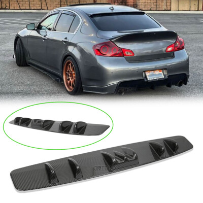 For Infiniti G35 G37 Rear Bumper Lip Diffuser Splitter 7 Shark Fin ...