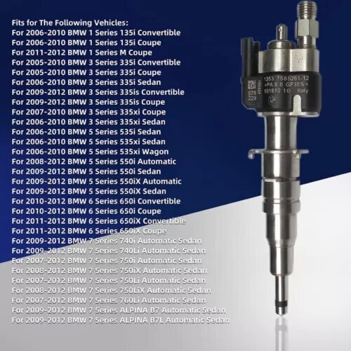 OEM Fuel Injector For BMW N54 N63 335 535 550 750 X5 X6 Index 12 ...