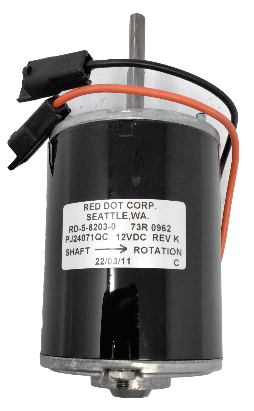 New RD-5-8203-0P Red Dot Blower Motor 12VDC | eBay