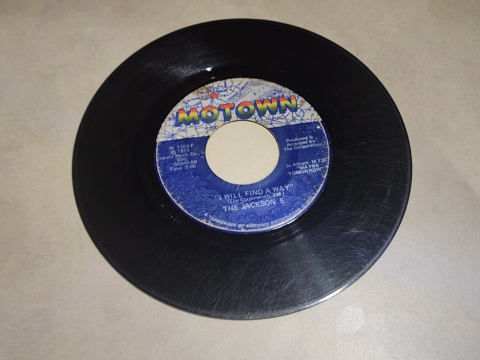 Jackson 5 45 RPM Maybe Tomorrow / I Will Find a Way Motown M-1186F VG ...
