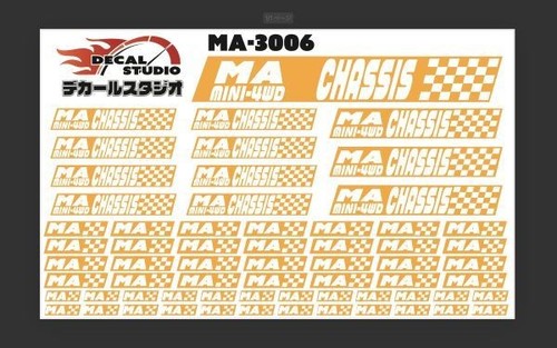 Decal Studio Mini 4Wd Ma Chassis Sticker 3006 Orange | eBay