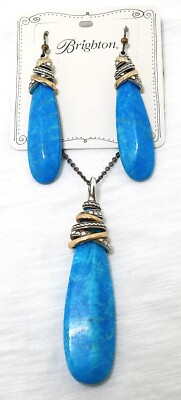 Brighton NEPTUNE'S RINGS PYRAMID NWT $186 Turquoise Necklace and ...