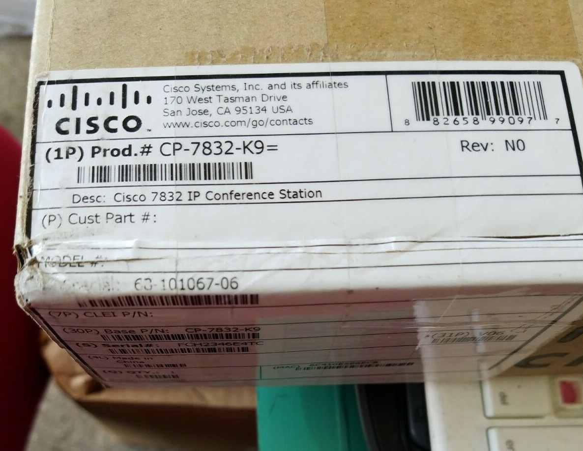 CISCO MODEL:CP7832 ANATEL R-CMM-TNY-CP-7832 | eBay