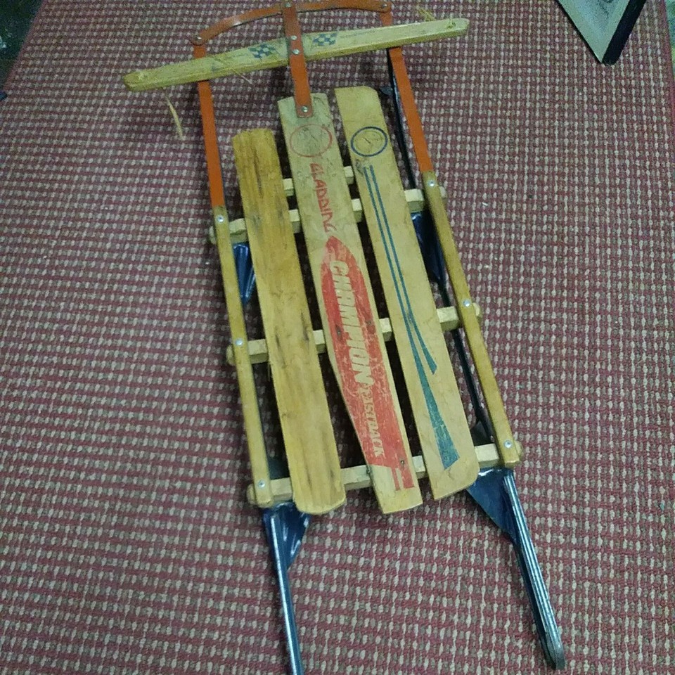 Vintage Sled (Gladding Champion Fastback) Metal Rail Sled | eBay