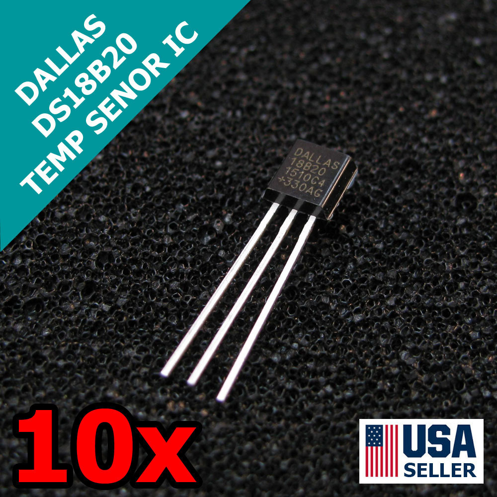 10x DALLAS DS18B20 18B20 TO-92 1 Wire Digital Temperature Sensor IC ...