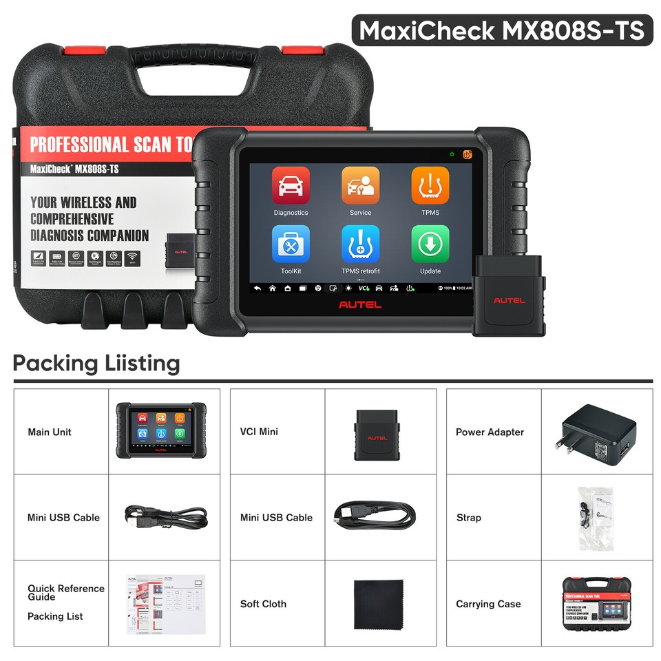 Autel MaxiCheck MX808S-TS Bidirectional Scanner 2025 FULL TPMS Tool | eBay