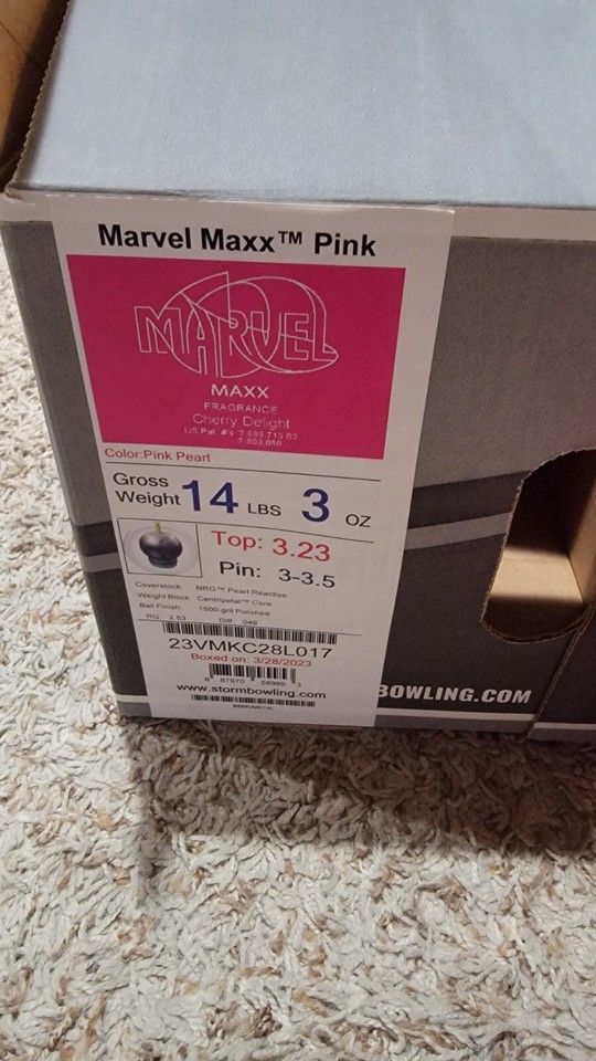 Storm Marvel Maxx Pink Overseas Bowling Ball 1st Quality | 14 Pounds ...