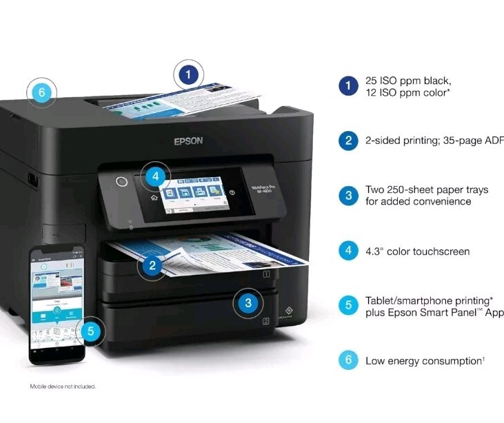 Epson WorkForce Pro WF-4834 Wireless Printer BRAND NEW!! FREE SHIPPING ...