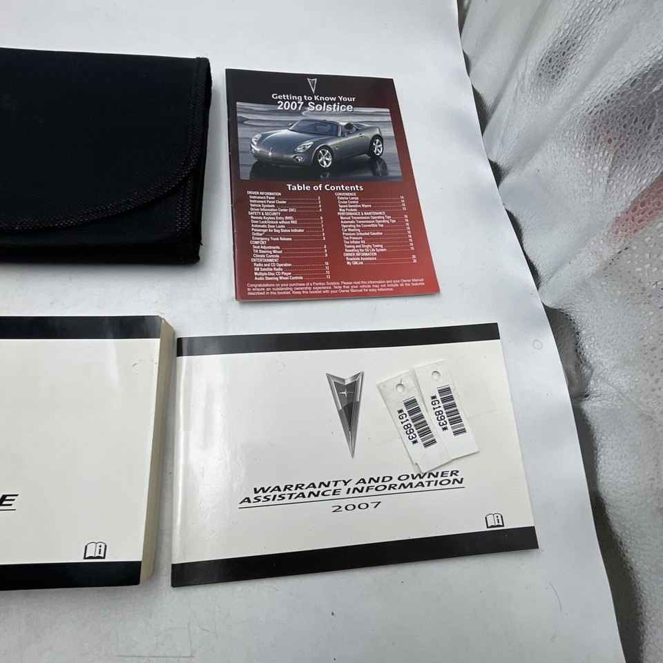 07 2007 Pontiac Solstice Owners Manual | eBay