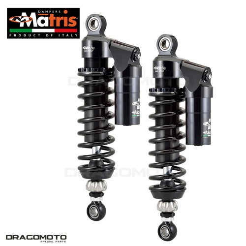 MOTO GUZZI V7 2008-2012 Shock dampers MATRIS MM104.2KC-N Black rear ...