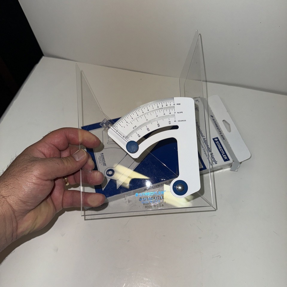 Staedtler Mars Adjustable Triangle with Slope & Rise 8” - 964 51-8 | eBay