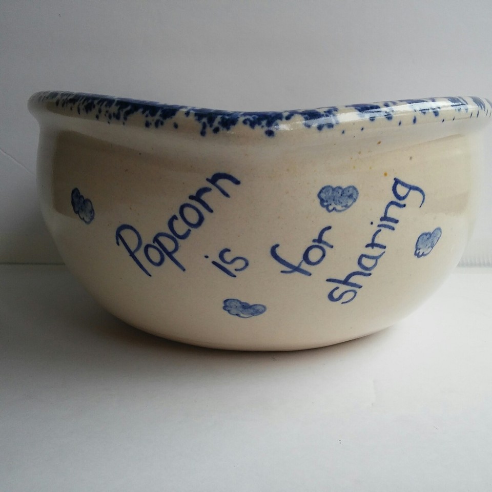 Large Heavy Heart Shaped Popcorn Pottery Bowl Unbranded Eggshell And ...