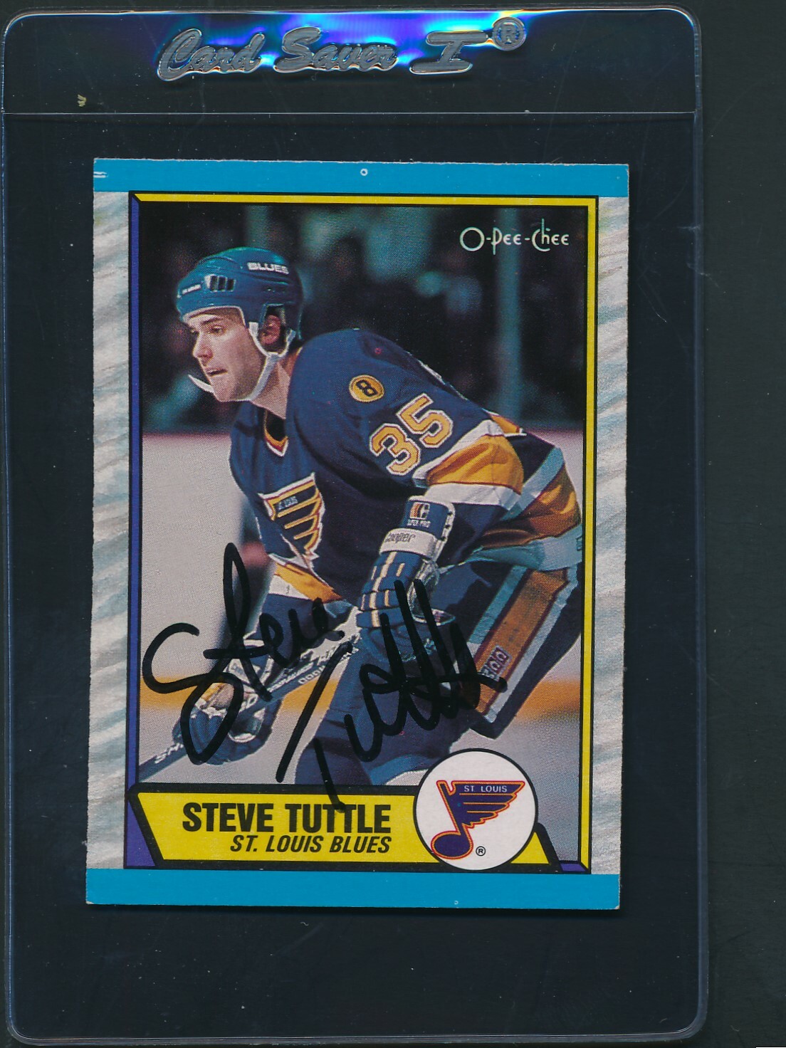 1989/90 O-Pee-Chee #157 Steve Tuttle Blues Signed Auto *C1710 | eBay