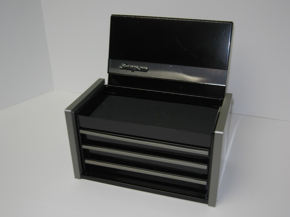 SNAP-ON MICRO 3-DRAWER TOP CHEST in BLACK, MODEL# KMC923APB NEW IN BOX ...