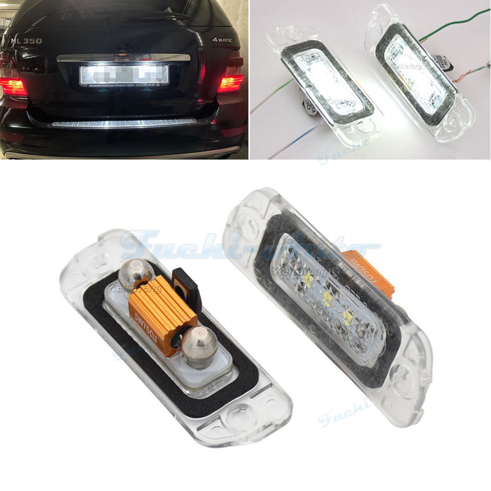 2pcs LED Lamp License Plate Light For Benz GL Class X164 2007-2012 ...