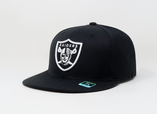 Reebok Men Women Cap NFL Oakland Raiders Black Flat Brim Fitted Hat ...