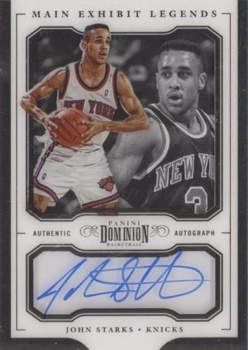 2017-18 Panini Dominion - Main Exhibit Legends Autographs John Starks # ...