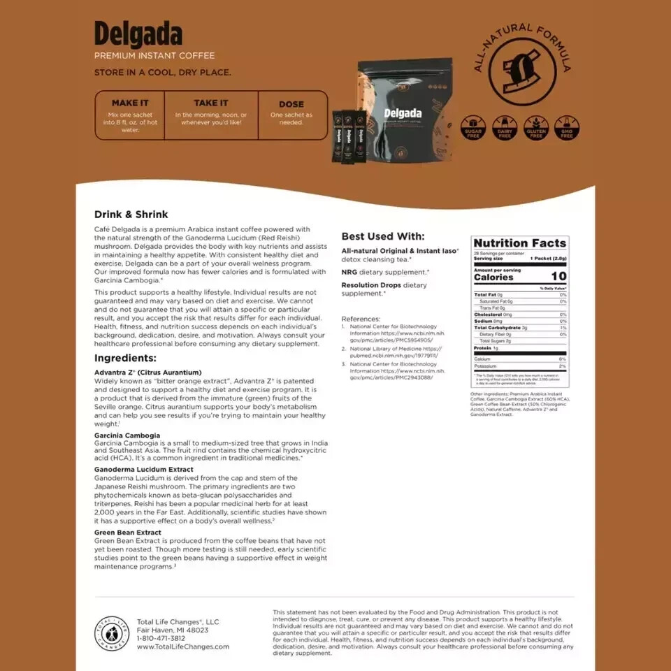 IASO Café Delgada COFFEE - Instant - Slimming Coffee | eBay