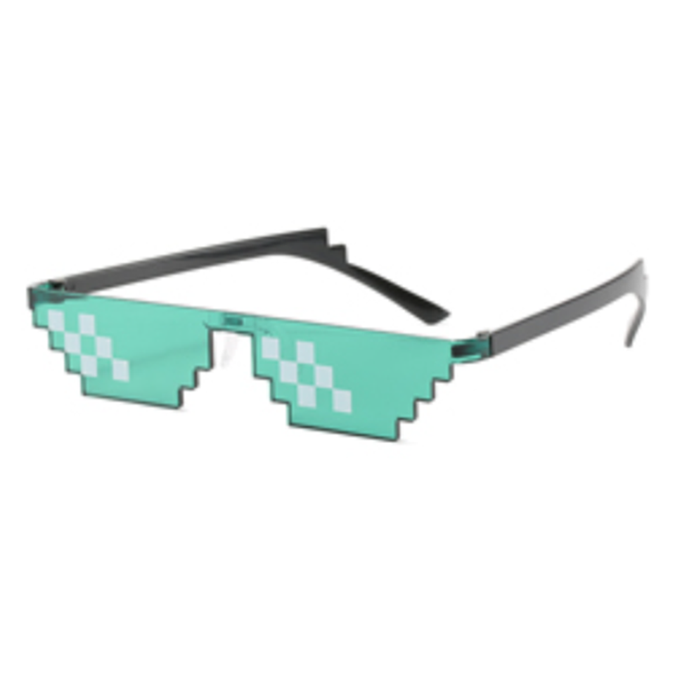 Men Women Mosaic Glasses 8 Bit Pixel Deal With IT Sunglasses Funny ...
