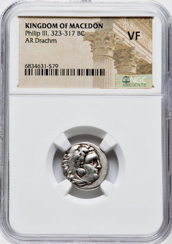 Ancient Greek Silver Coin 323-317 BC MACEDONIAN KINGDOM Philip III ...