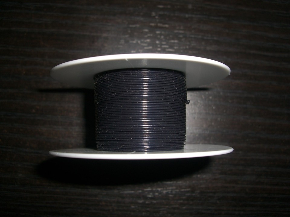 2841/1 BK005 Hook-up Wire 30AWG SOLID PTFE 100ft SPOOL BLACK 542542-001 ...