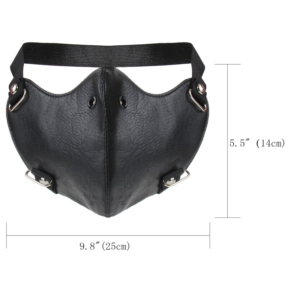 Outdoor Sports Biker Motorcycle Leather Anti-Dust Half Face Mouth ...