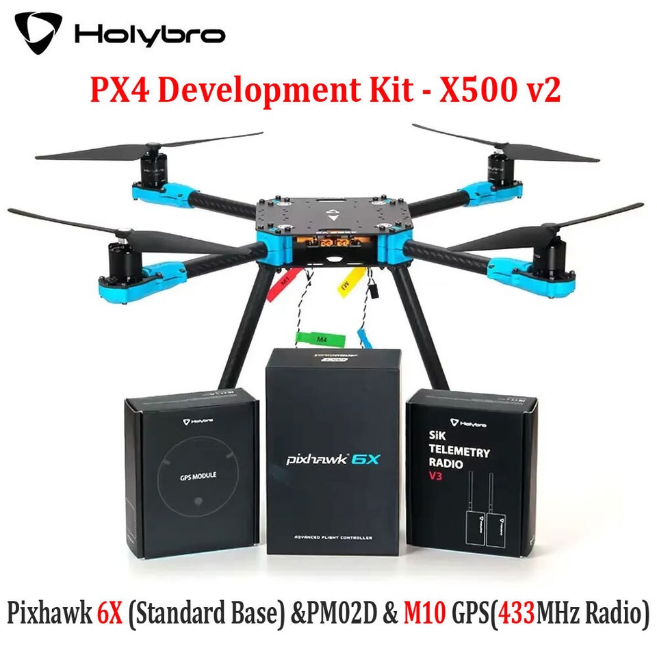 Holybro PX4 Development Kit X500 V2 Frame Kit Pixhawk 6C/6X 433MHZ ...