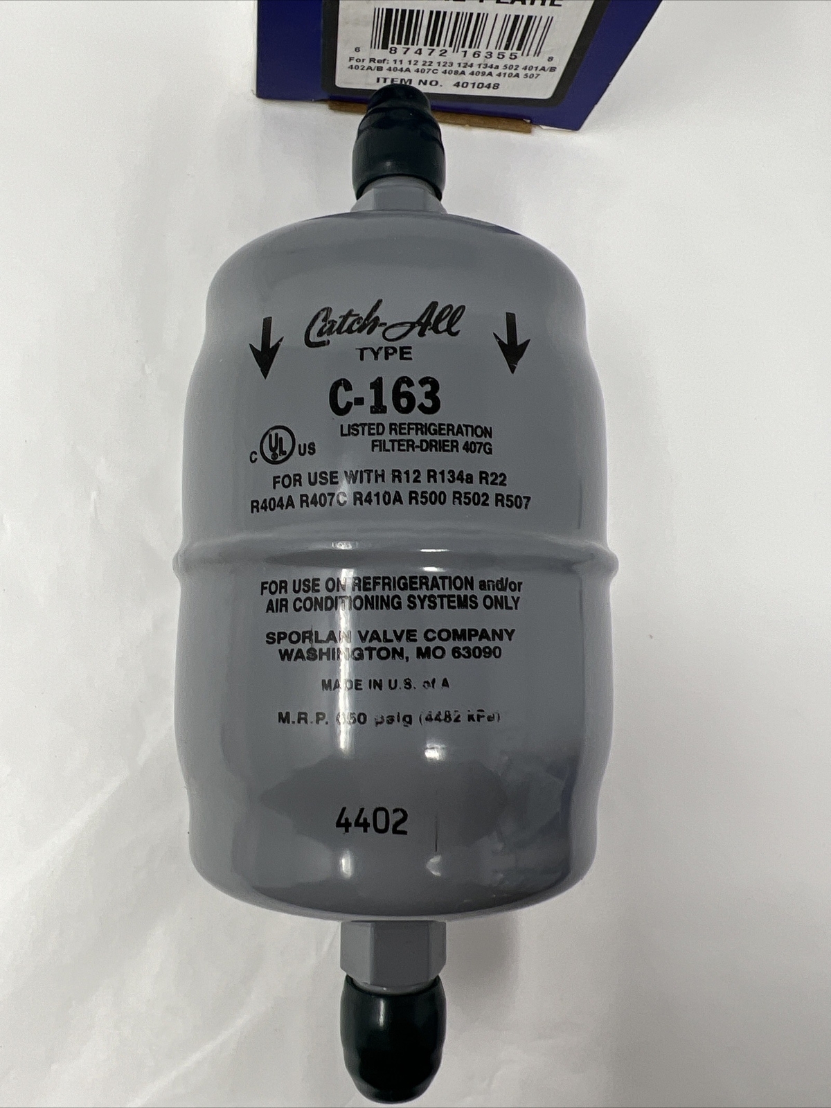 Sporlan C-163 3/8" SAE Flare Liquid Filter C163 for sale online | eBay