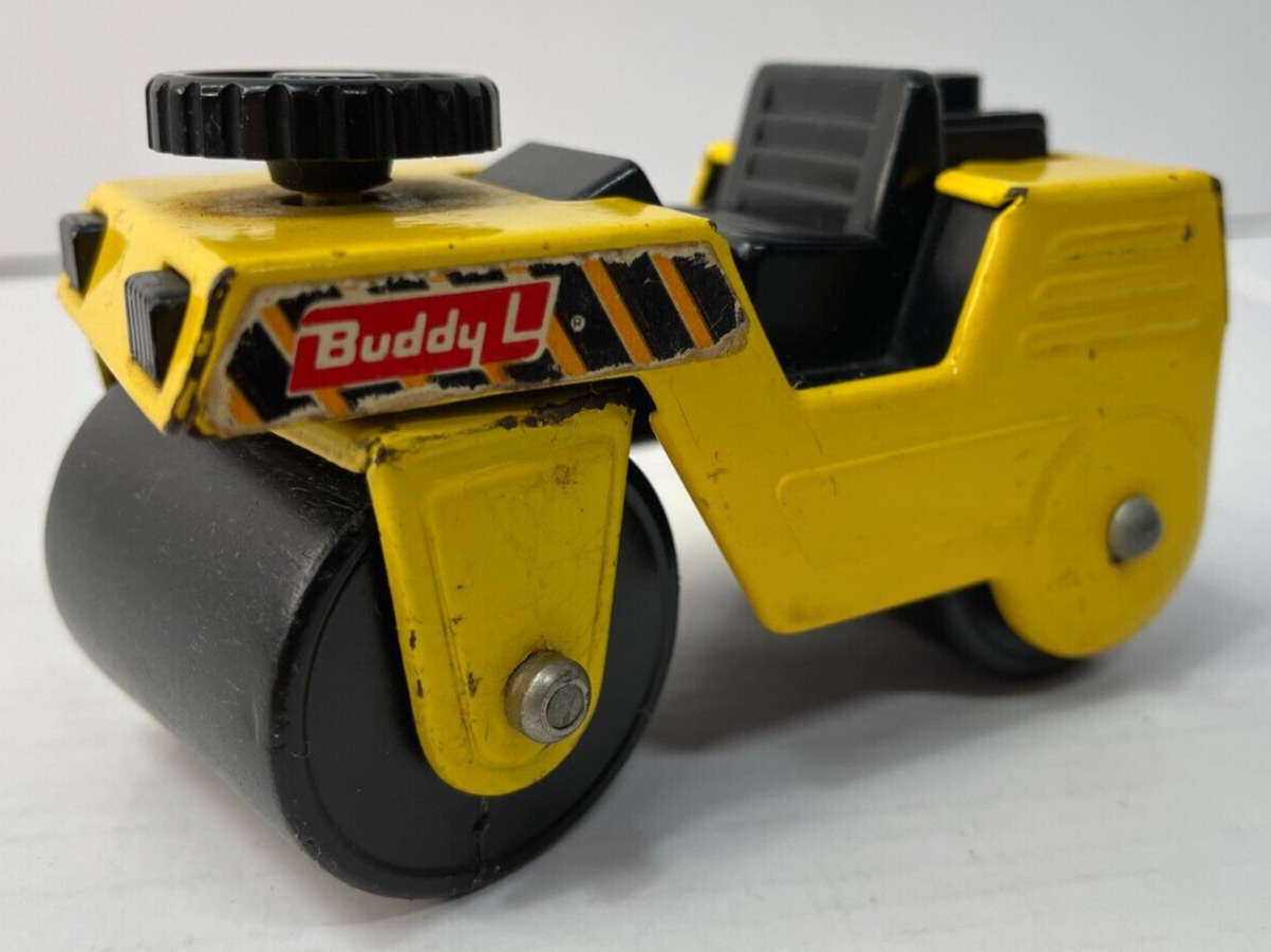 Vintage BUDDY L Yellow Steamroller - Metal Construction Vehicle | eBay