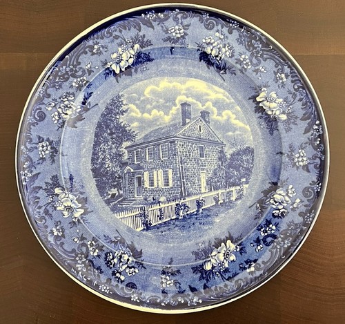 Antique 1893 Blue Historical Plate George Washington's Headquarters ...