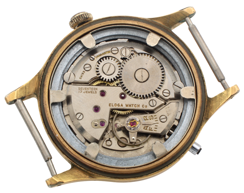 1950's Eloga Triple Date Calendar Mechanical 17J Men's Vintage Watch AS ...
