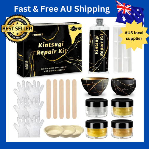 Kintsugi Repair Kit, Food Safe Gold & Silver Kintsugi Kit for Broken ...