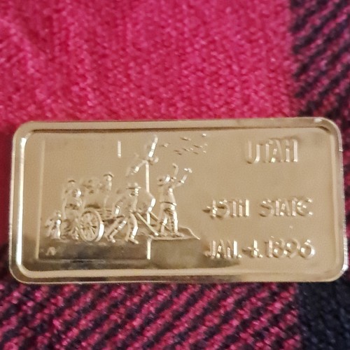 Utah 45th State 1896 Commemorative 1 Troy Oz .999 Silver Bar | eBay