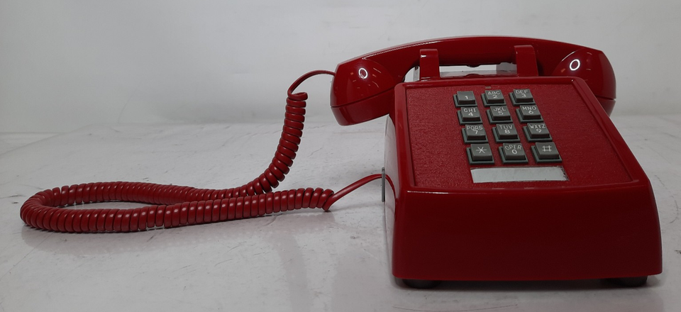 Untested Vintage Style Red Cortelco Phone Desk 250047-VBA-20M | eBay