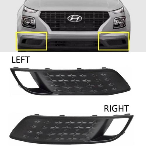 2P Free🚀DHL Front Bumper Fog Cover LEFT+RIGHT Set Hyundai VENUE 2020 ...
