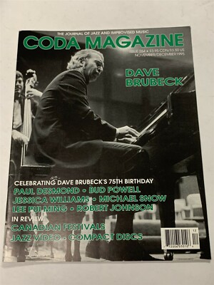 Excellent Coda Jazz Magazine Nov/Dec 1995 Dave Brubeck Paul Desmond 9A4 ...
