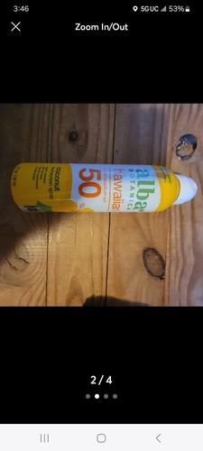 Alba Botanica Hawaiian Sunscreen Coconut Spray SPF 50, 5oz Lot Of 6 ...