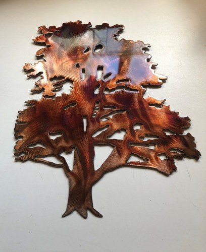 Cedar Tree Metal Wall Art Decor 8 1/2" x 10 1/2" | eBay