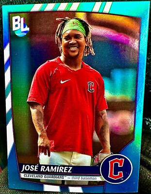 2023 Topps Big League Baseball Jose Ramirez Rare Blue Foil Parallel ...