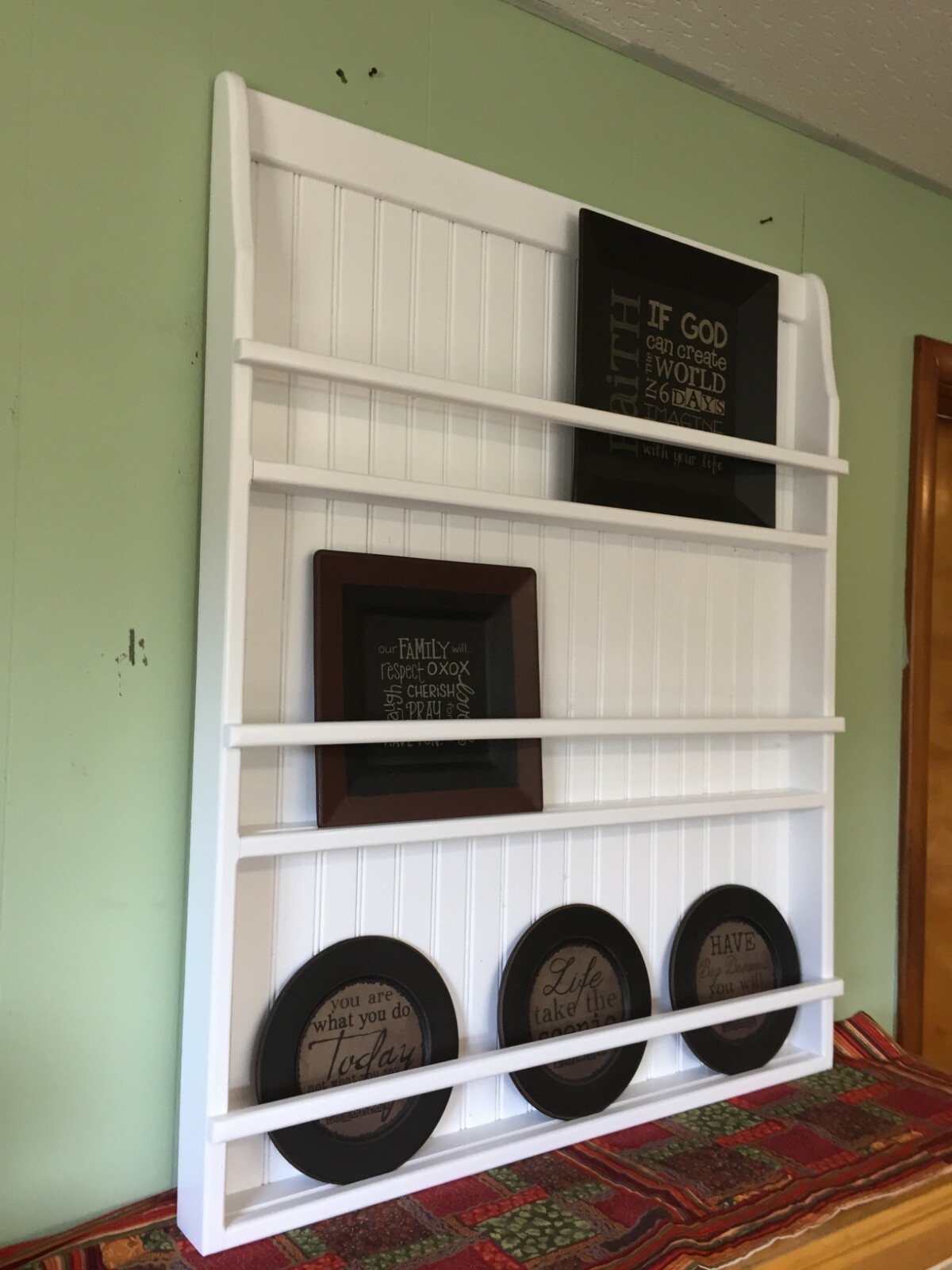 Charming Hanging Bookshelf, Wall Plate Rack and Platter Shelf, Magazine ...