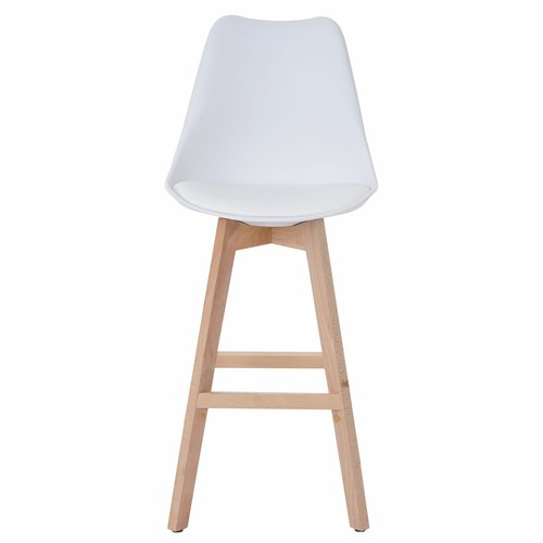 2er-Set Barhocker Malmö T501, Retro, weiß, Sitzfläche Kunstleder, helle ...