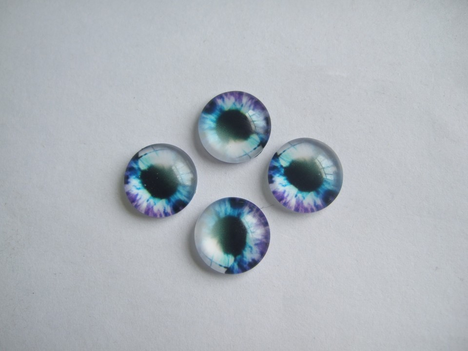 20pcs 12mm Round Dragon Eyes Glass Cameo Cabochons Jewellery Craft ...