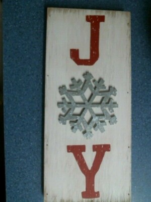 Hallmark Vertical "Joy" Sign with Metal Snowflake, 13"H x 6"L, FREE ...