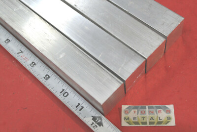 4 Pieces 1-1/4"x 1-1/4" 6061 ALUMINUM SOLID SQUARE BAR 12" long T6511 ...