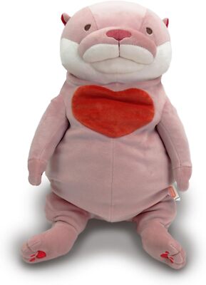 Shinada Global Mochi-Kawauso Otter Heart Pink L size Plush Doll 22×22× ...